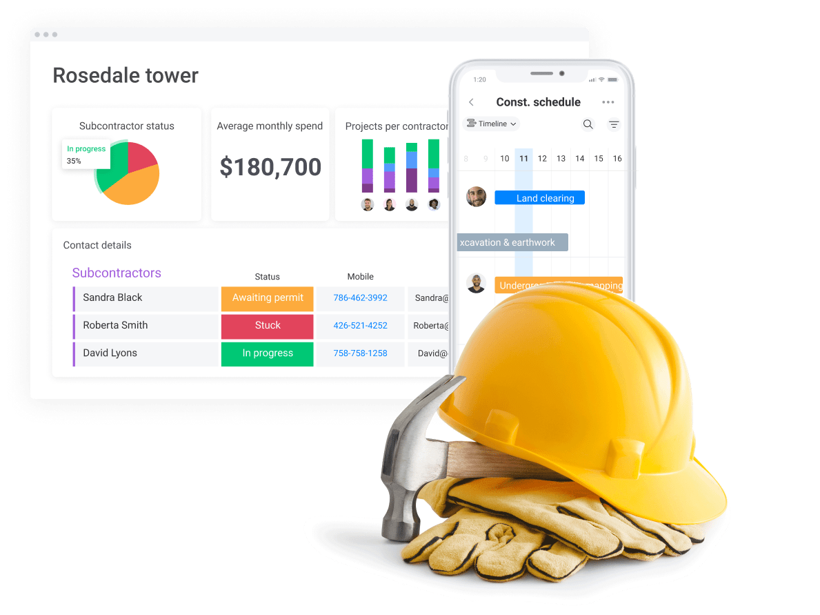 Software de gestión de la construcción - monday.com