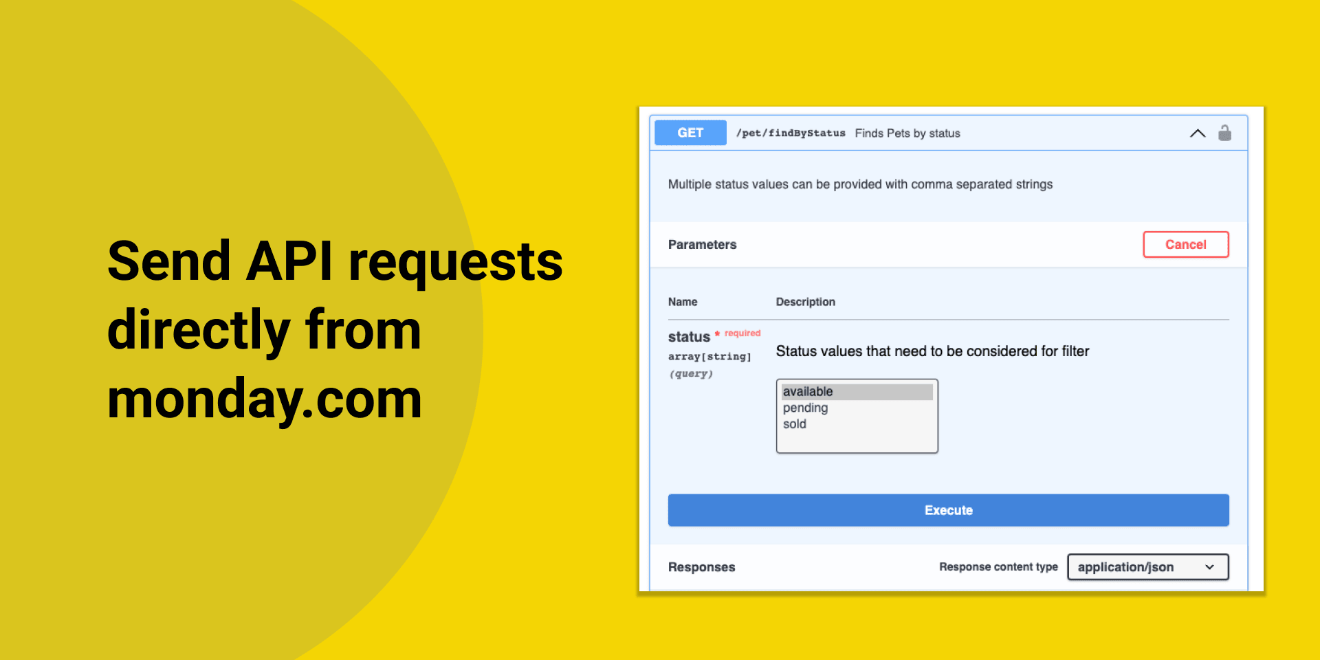 Open API (Swagger) Integration • apps for monday.com
